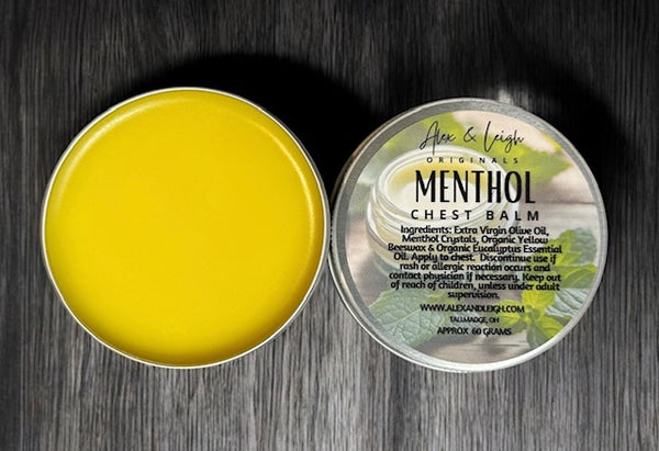 Menthol Chest Balm | ALL Natural Menthol Balm | NO Petroleum Ingredien ...